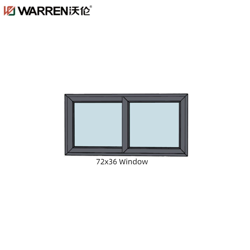 72x36 Sliding Aluminium Laminated Glass Green New Window For Sale ...