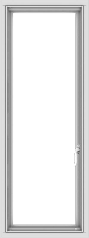 WDMA 18x48 (17.5 x 47.5 inch) uPVC Vinyl White push out Casement Windo ...