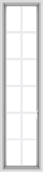 WDMA 18x72 (17.5 x 71.5 inch) White Vinyl uPVC Push out Casement Windo ...