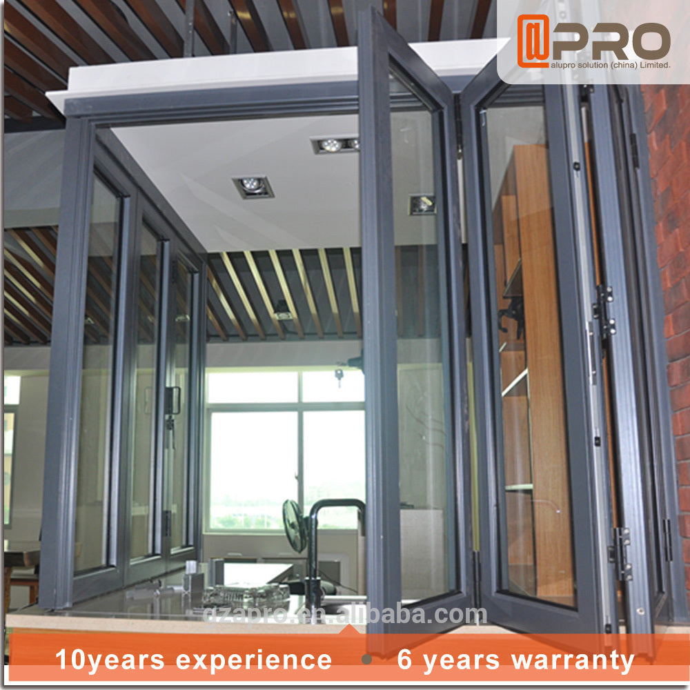 2020 Most popular cheap house folding glass windows aluminum folding w ...