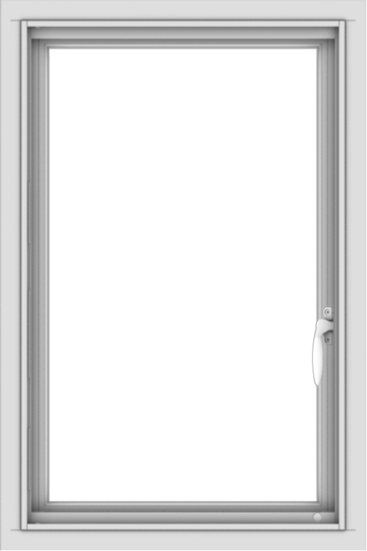 WDMA 20x30 (19.5 x 29.5 inch) Vinyl uPVC White Push out Casement Windo ...