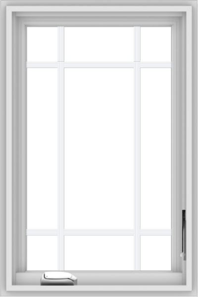 WDMA 20x30 (19.5 x 29.5 inch) White Vinyl uPVC Crank out Casement Wind ...