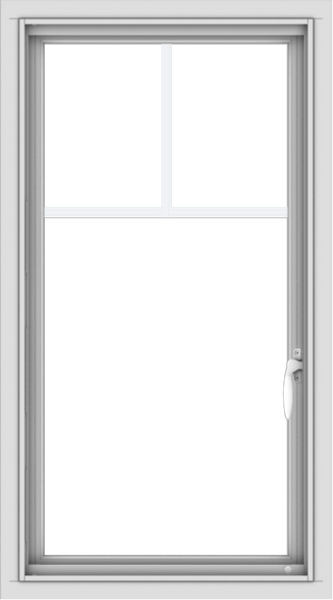 WDMA 20x36 (19.5 x 35.5 inch) Vinyl uPVC White Push out Casement Windo ...