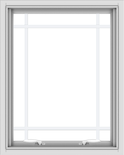 WDMA 24x30 (23.5 x 29.5 inch) White uPVC Vinyl Push out Awning Window ...