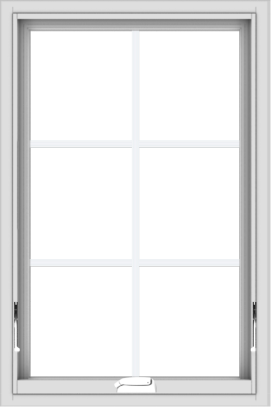 WDMA 24x36 (23.5 x 35.5 inch) White Vinyl uPVC Crank out Awning Window ...