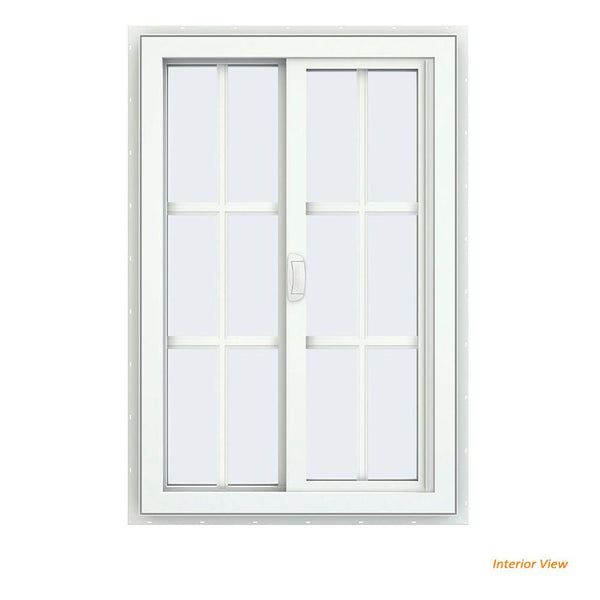 24x36 Black Color Vinyl Sliding Window With Colonial Grids Grilles ...
