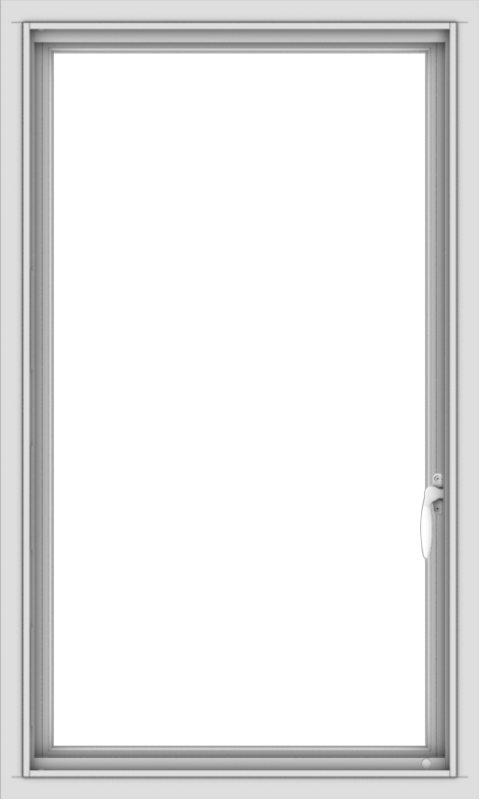 WDMA 24x40 (23.5 x 39.5 inch) Vinyl uPVC White Push out Casement Windo ...