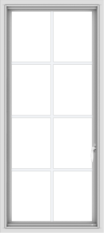 WDMA 24x54 (23.5 x 53.5 inch) uPVC Vinyl White push out Casement Windo ...