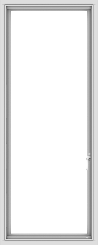 WDMA 24x60 (23.5 x 59.5 inch) White Vinyl uPVC Push out Casement Windo ...