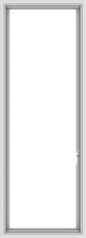 WDMA 24x66 (23.5 x 65.5 inch) White Vinyl uPVC Push out Casement Windo ...