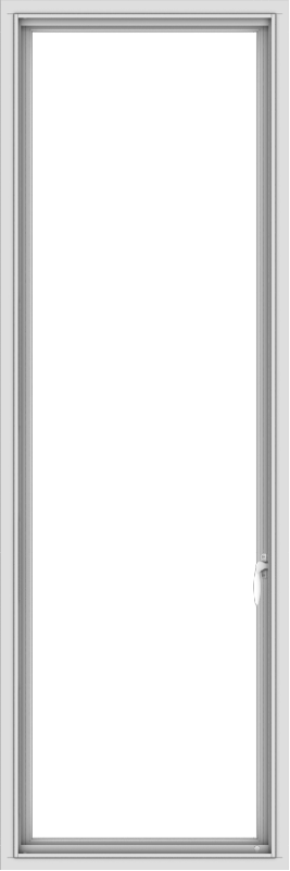 WDMA 24x72 (23.5 x 71.5 inch) White Vinyl uPVC Push out Casement Windo ...