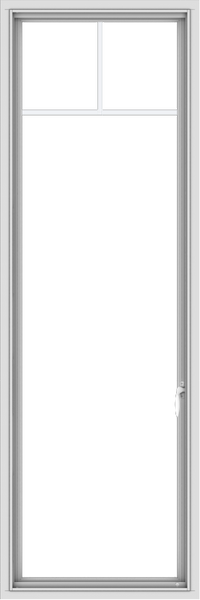 WDMA 24x72 (23.5 x 71.5 inch) White Vinyl uPVC Push out Casement Windo ...