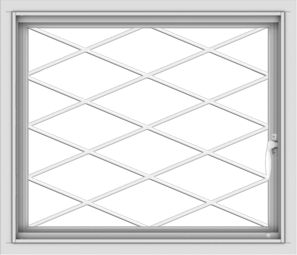 WDMA 28x24 (27.5 x 23.5 inch) Vinyl uPVC White Push out Casement Windo ...