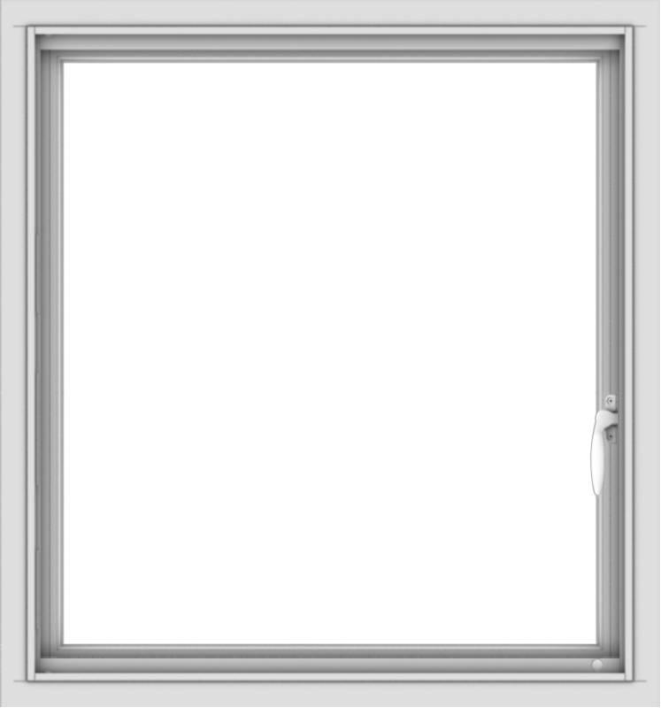 WDMA 28x30 (27.5 x 29.5 inch) Vinyl uPVC White Push out Casement Windo ...