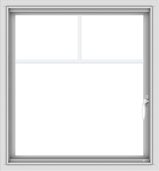 WDMA 28x30 (27.5 x 29.5 inch) Vinyl uPVC White Push out Casement Windo ...