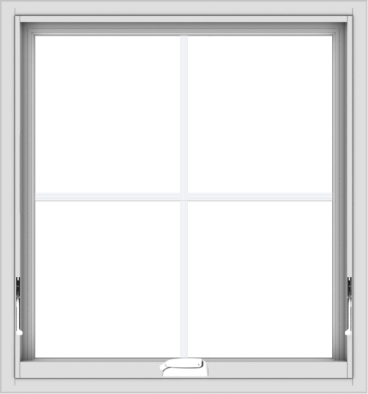 WDMA 28x30 (27.5 x 29.5 inch) White Vinyl uPVC Crank out Awning Window ...