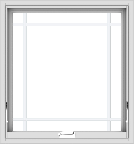 WDMA 28x30 (27.5 x 29.5 inch) White Vinyl uPVC Crank out Awning Window ...