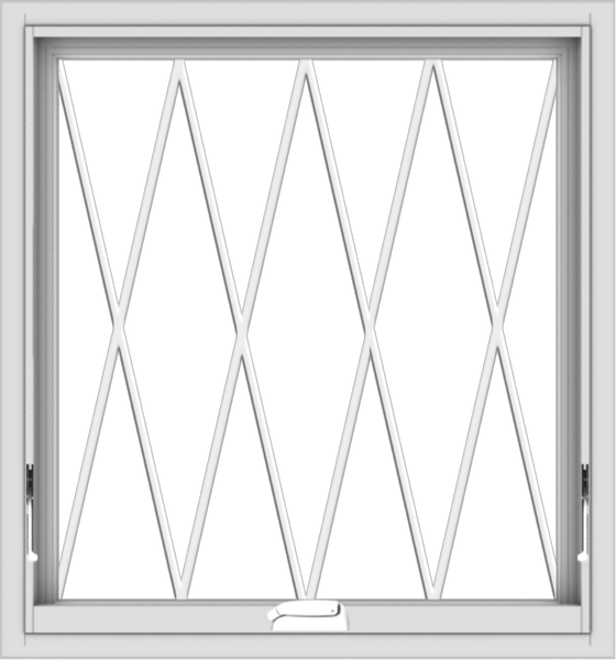 WDMA 28x30 (27.5 x 29.5 inch) White Vinyl uPVC Crank out Awning Window ...