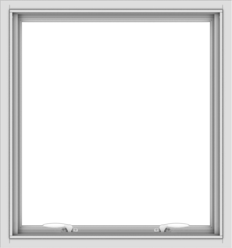 WDMA 28x30 (27.5 x 29.5 inch) White uPVC Vinyl Push out Awning Window ...