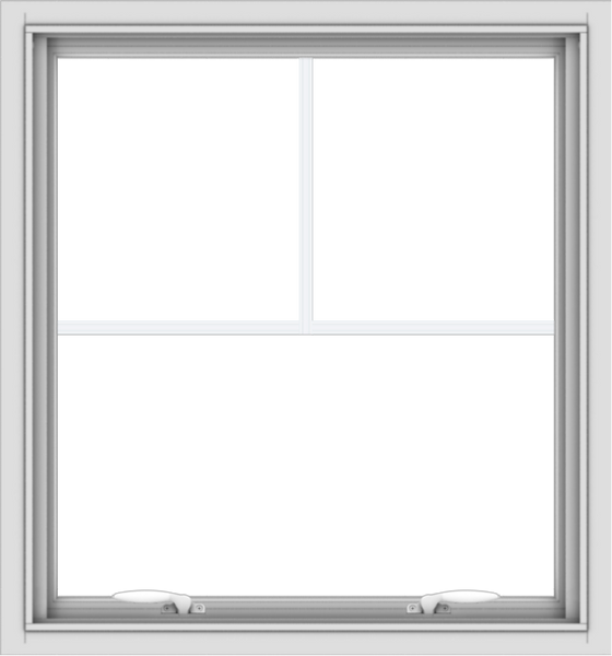 WDMA 28x30 (27.5 x 29.5 inch) White uPVC Vinyl Push out Awning Window ...
