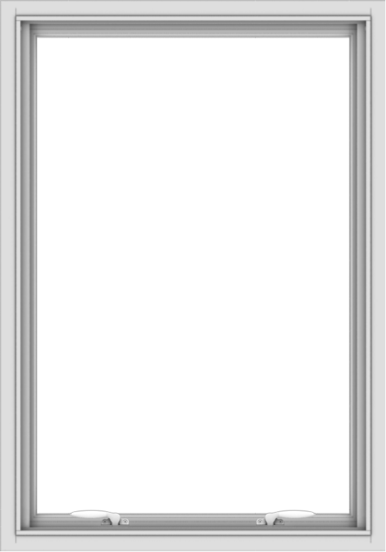 WDMA 28x40 (27.5 x 39.5 inch) White uPVC Vinyl Push out Awning Window ...