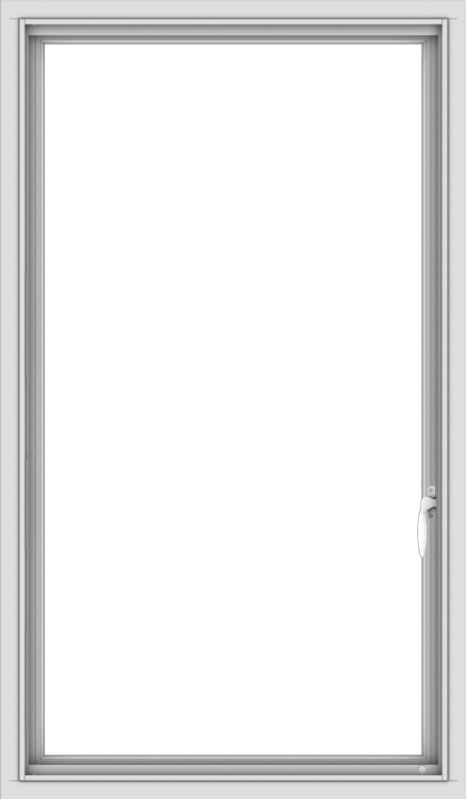 WDMA 28x48 (27.5 x 47.5 inch) uPVC Vinyl White push out Casement Windo ...