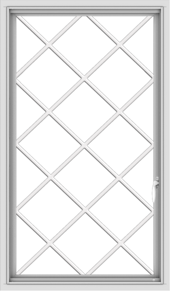 WDMA 28x48 (27.5 x 47.5 inch) uPVC Vinyl White push out Casement Windo ...