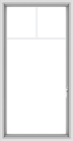 WDMA 28x54 (27.5 x 53.5 inch) uPVC Vinyl White push out Casement Windo ...