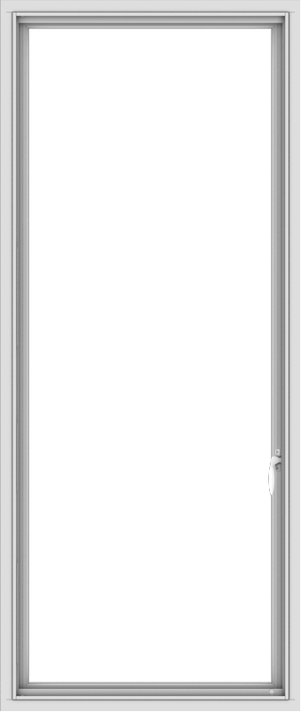 WDMA 28x66 (27.5 x 65.5 inch) White Vinyl uPVC Push out Casement Windo ...