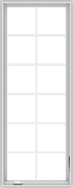 WDMA 28x72 (27.5 x 71.5 inch) White Vinyl uPVC Crank out Casement Wind ...