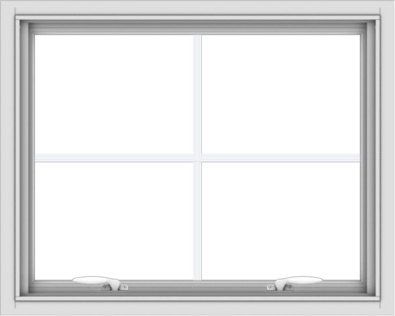 WDMA 30x24 (29.5 x 23.5 inch) White uPVC Vinyl Push out Awning Window ...