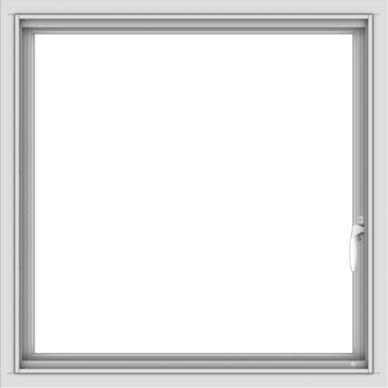 WDMA 30x30 (29.5x29.5 inch) Vinyl uPVC White Push out Casement Window ...