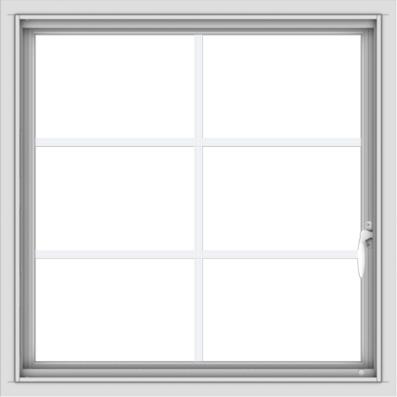 WDMA 30x30 (29.5x29.5 inch) Vinyl uPVC White Push out Casement Window ...