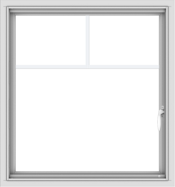 WDMA 30x32 (29.5 x 31.5 inch) Vinyl uPVC White Push out Casement Windo ...