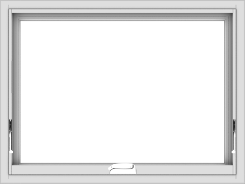 WDMA 32x24 (31.5 x 23.5 inch) White Vinyl uPVC Crank out Awning Window ...