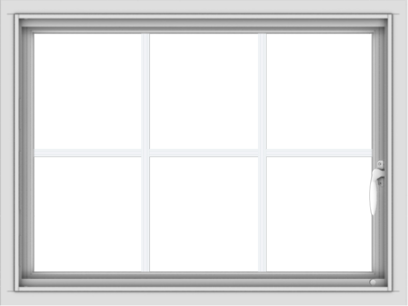 WDMA 32x24 (31.5 x 23.5 inch) White uPVC Vinyl Push out Casement Windo ...