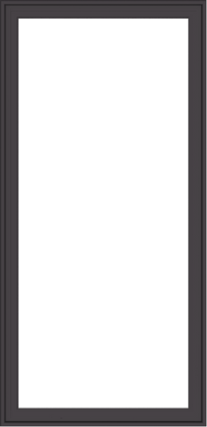 WDMA 32x66 (31.5 x 65.5 inch) Pine Wood Dark Grey Aluminum Crank out C ...