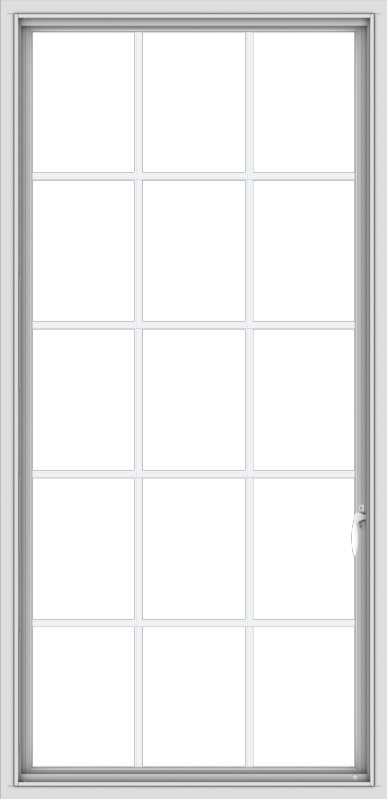 WDMA 32x66 (31.5 x 65.5 inch) White uPVC Vinyl Push out Casement Windo ...