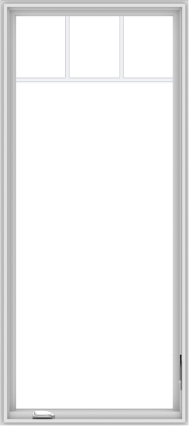 WDMA 32x72 (31.5 x 71.5 inch) White Vinyl UPVC Crank out Casement Wind ...