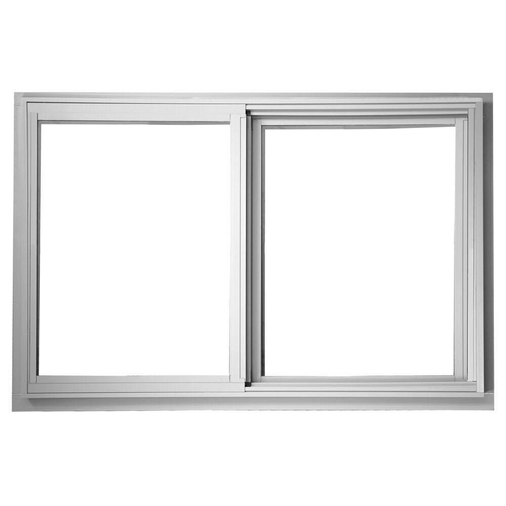 34x34 33.25x33.25 Sliding Aluminum Window White Low-E Glass With Scree ...