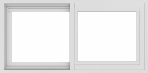 WDMA 36x18 (35.5 x 17.5 inch) White Brown Black Vinyl uPVC Slide Windo ...