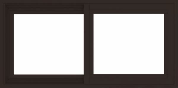 WDMA 36x18 (35.5 x 17.5 inch) White Brown Black Vinyl uPVC Slide Windo ...