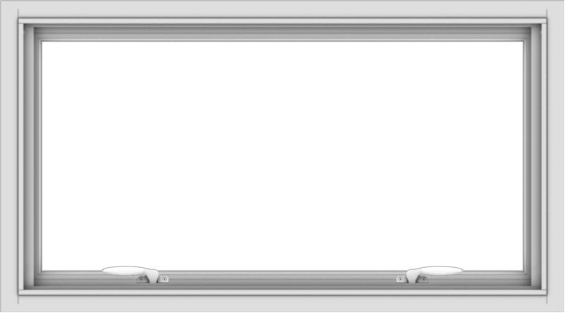 WDMA 36x20 (35.5 x 19.5 inch) White uPVC Vinyl Push out Awning Window ...