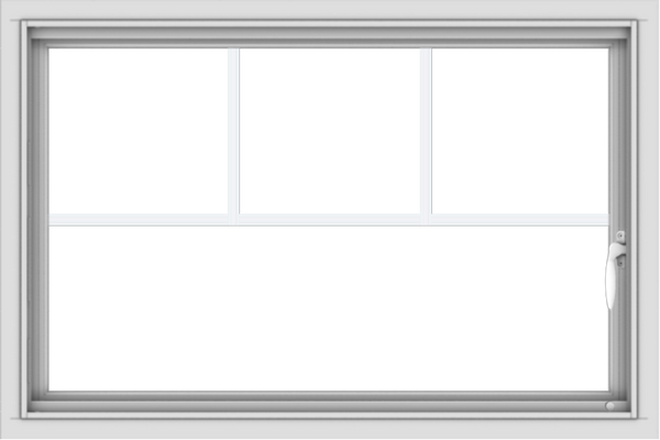 WDMA 36x24 (35.5 x 23.5 inch) White uPVC Vinyl Push out Casement Windo ...