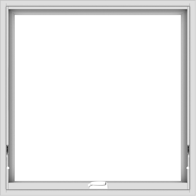 WDMA 34x34 (33.5 x 33.5 inch) White Vinyl uPVC Crank out Awning Window ...