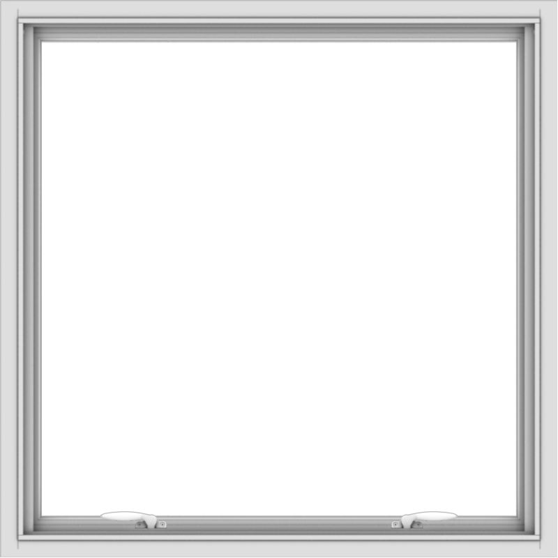 WDMA 36x36 (35.5 x 35.5 inch) White uPVC Vinyl Push out Awning Window ...