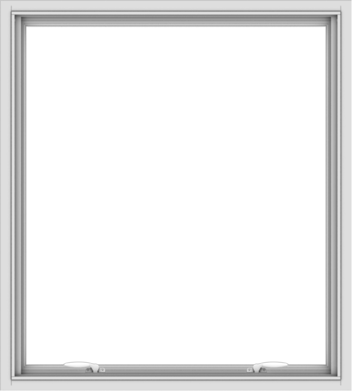 WDMA 36x40 (35.5 x 39.5 inch) White uPVC Vinyl Push out Awning Window ...