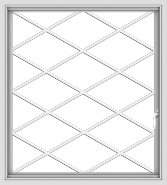 WDMA 36x40 (35.5 x 39.5 inch) White uPVC Vinyl Push out Casement Windo ...