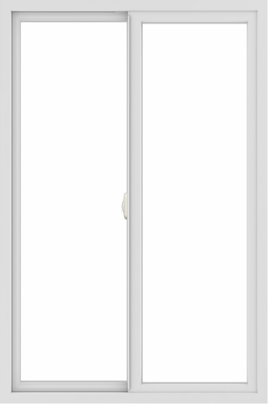 WDMA 36x54 (35.5 x 53.5 inch) White Brown Black Vinyl uPVC Slide Windo ...