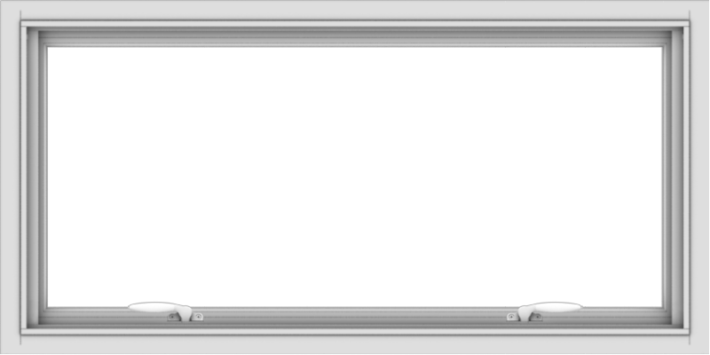 WDMA 40x20 (39.5 x 19.5 inch) White uPVC Vinyl Push out Awning Window ...